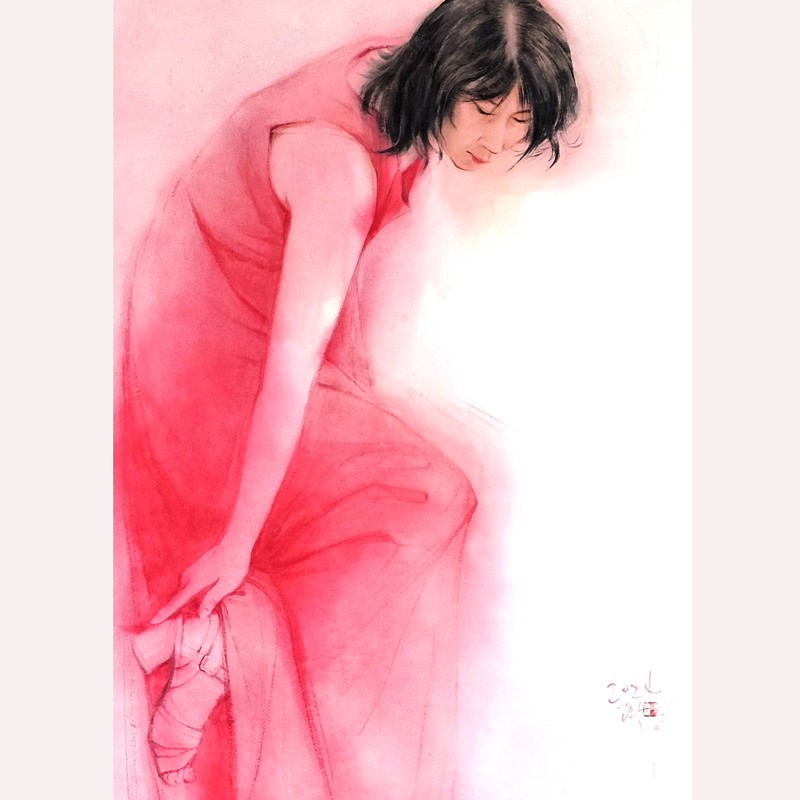 Lee gwan-su 李官洙 - 빨간 드레스에 하얀 브릿지 머리 | hypeN